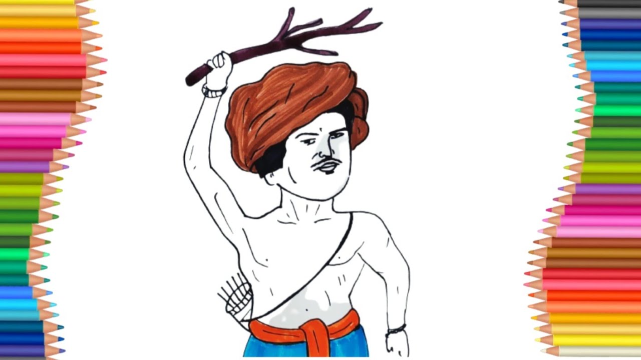 Birsa Munda Sketch | How To Draw Birsa Munda | Birsa Munda Drawing With ...