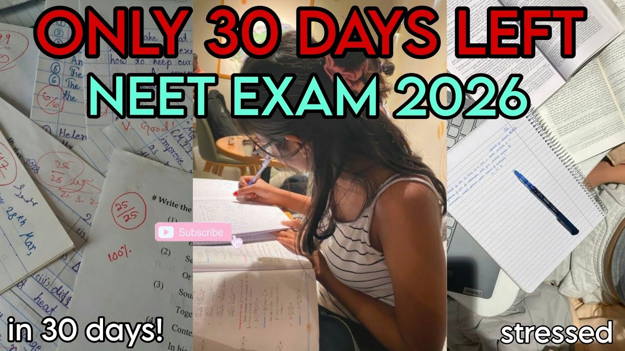 ONLY 30 DAYS LEFT FOR NEET EXAM😱🔥|| CLASS 12TH + NEET ASPIRANT 30 DAYS ...