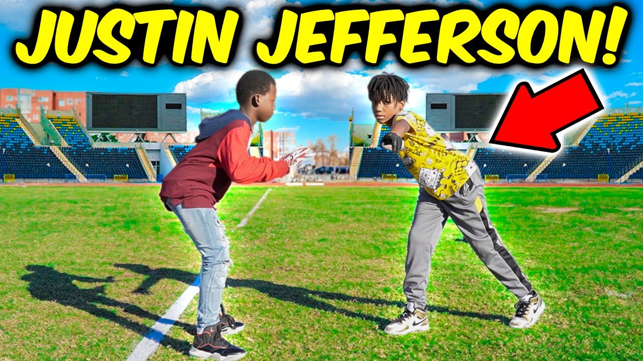 THIS KID IS THE NEXT JUSTIN JEFFERSON!!! (1 ON 1'S FOOTBALL) - YouTube