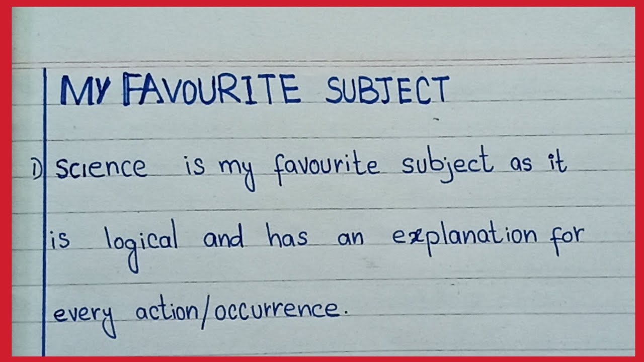 write a essay my favourite subject science.. - YouTube