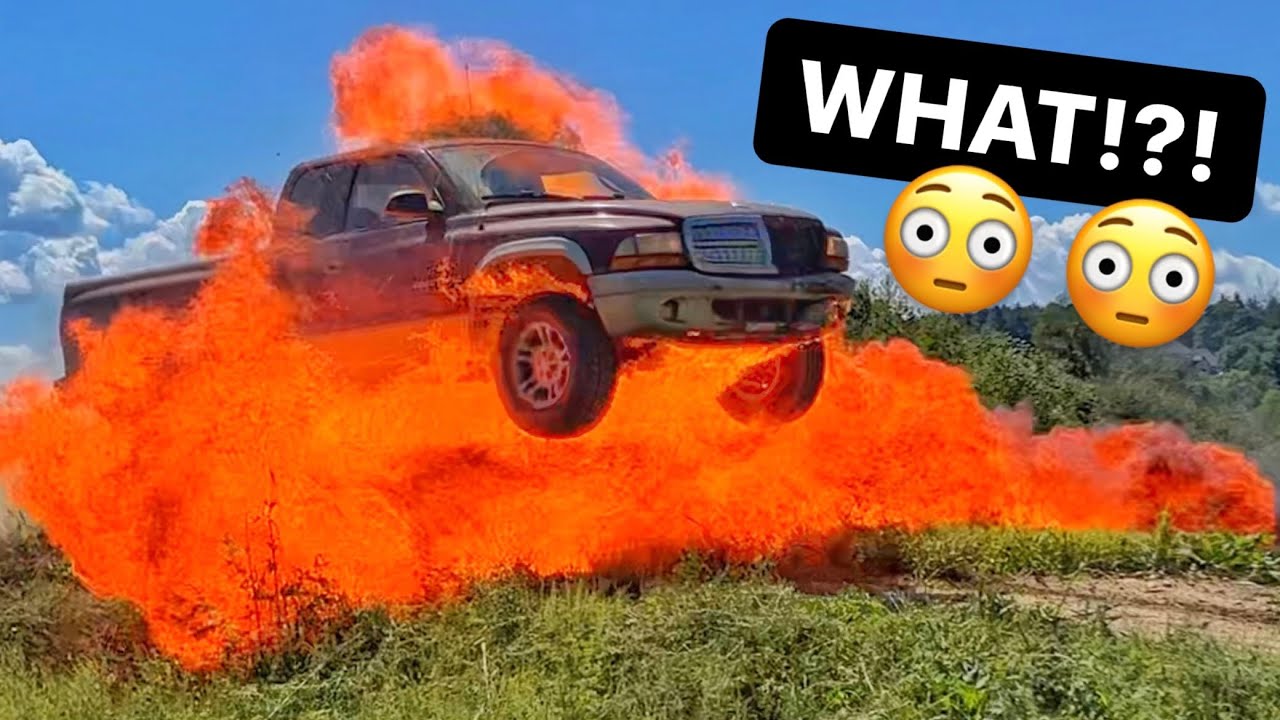 Dodge Fire Truck Jump Stunt - The Ultimate Test of Strength - YouTube