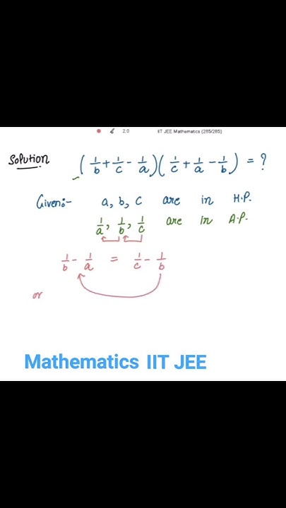 Mathematics IIT JEE # Arithmetic Progressions # JEE maths solved questions - YouTube