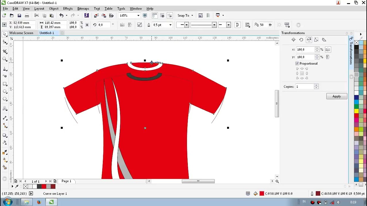 Mendesain Baju Kaos Menggunakan CorelDraw - YouTube