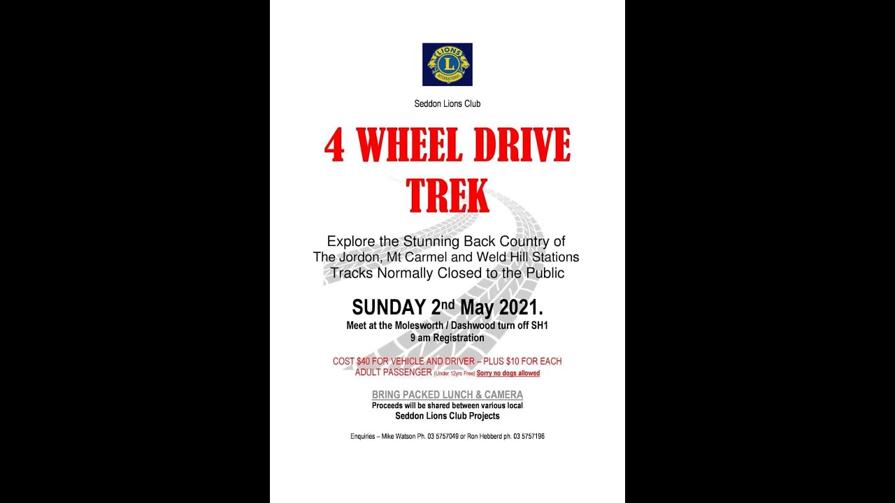 4 Wheel Drive Trek | Seddon Lions Club - YouTube