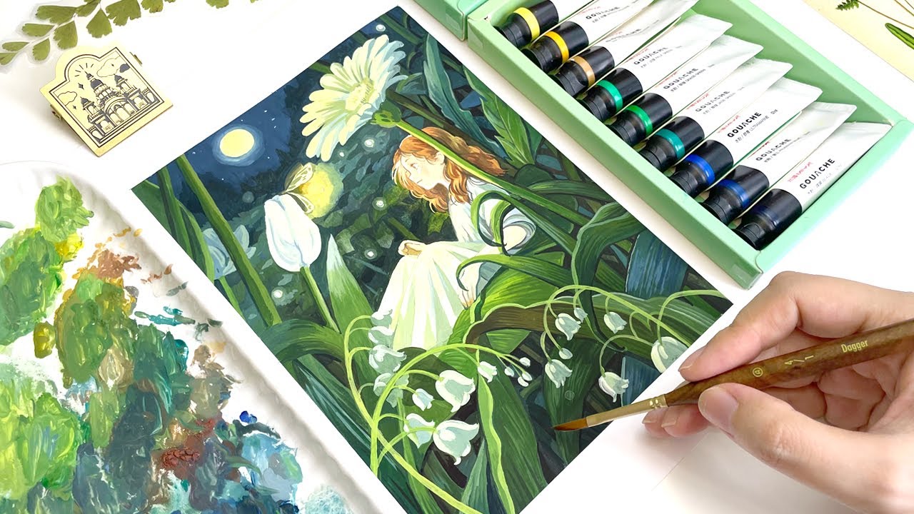 Studio Ghibli Painting / Relaxing Painting Video / Arrietty / Gouache ...