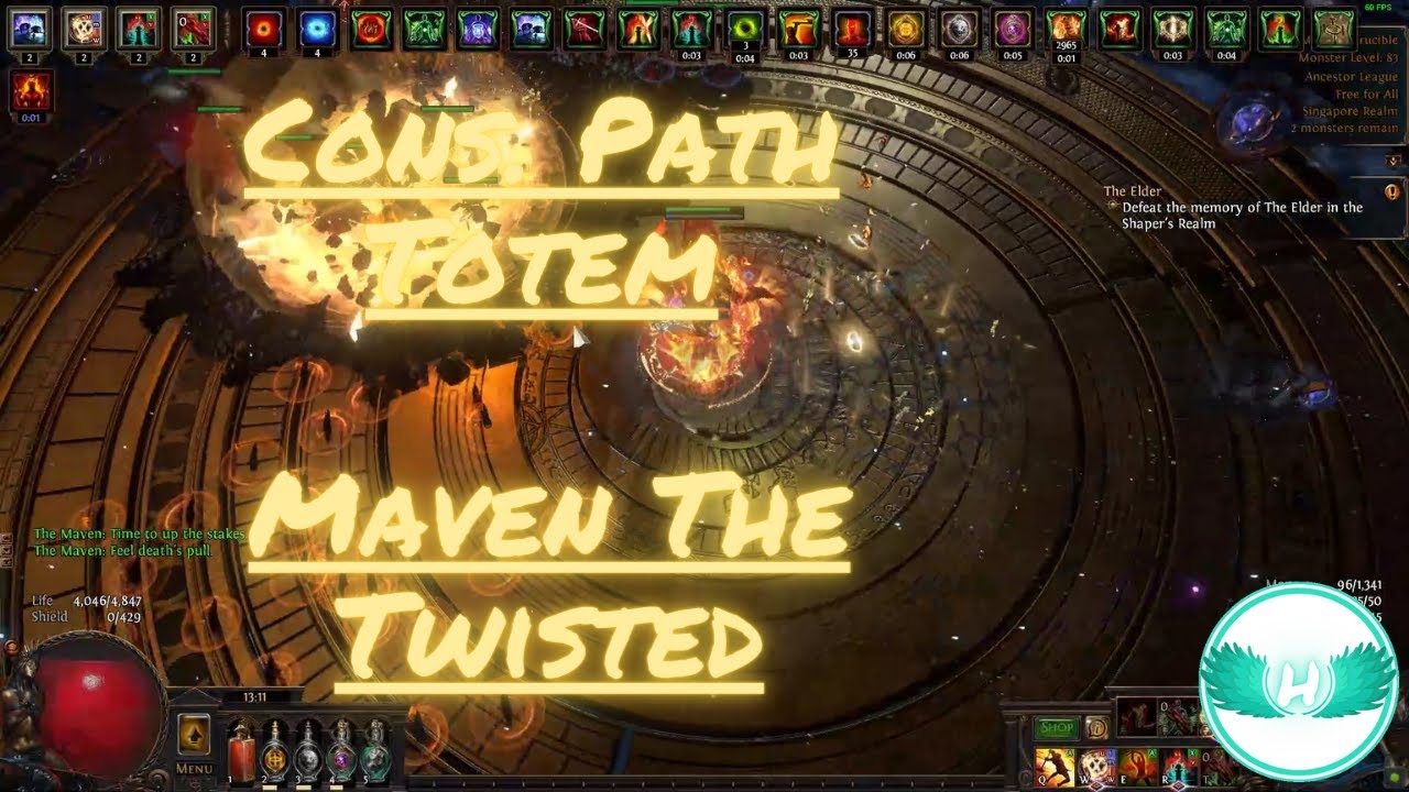 (3.22) Path of Exile - Consecrated Path Totem Hierophant - Maven The ...