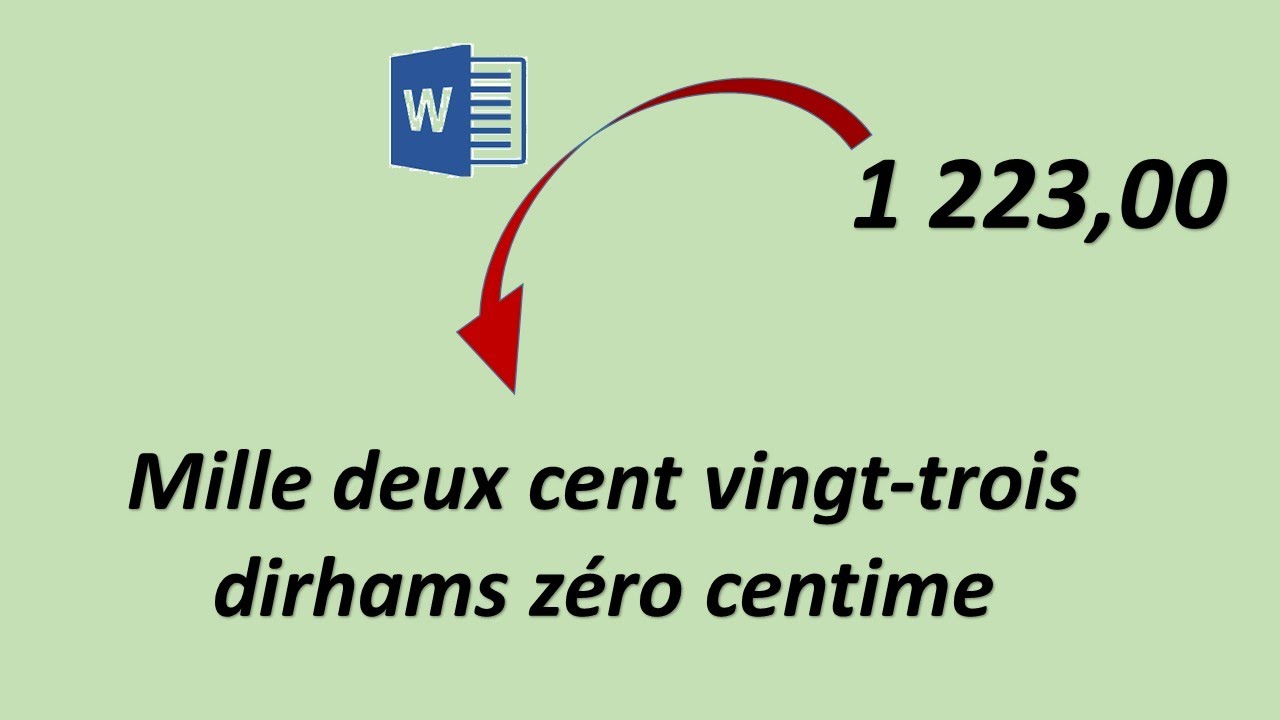 تحويل مبلغ بالأرقام الى مبلغ بالحروف Convertir un montant en chiffre en ...