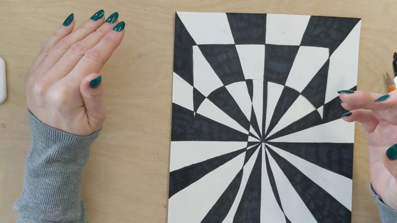 Starburst Op Art Letter - YouTube