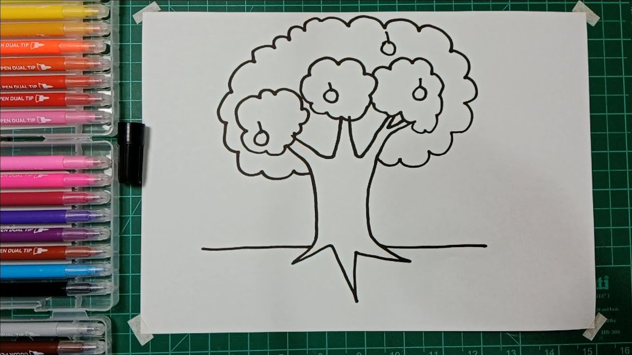 PANO GUMUHIT NG SIMPLENG PUNO - YouTube