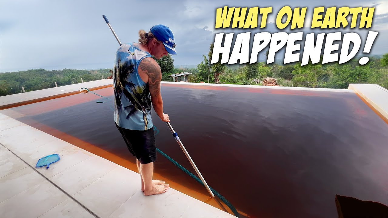 Swimming Pool DISASTER ... RUSTY RED - (how to fix) - YouTube
