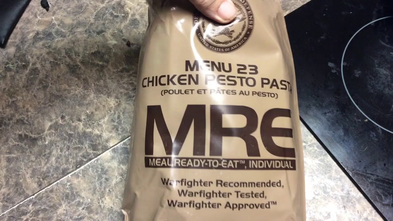 Chicken Pesto Pasta Opening MRE #23 - YouTube
