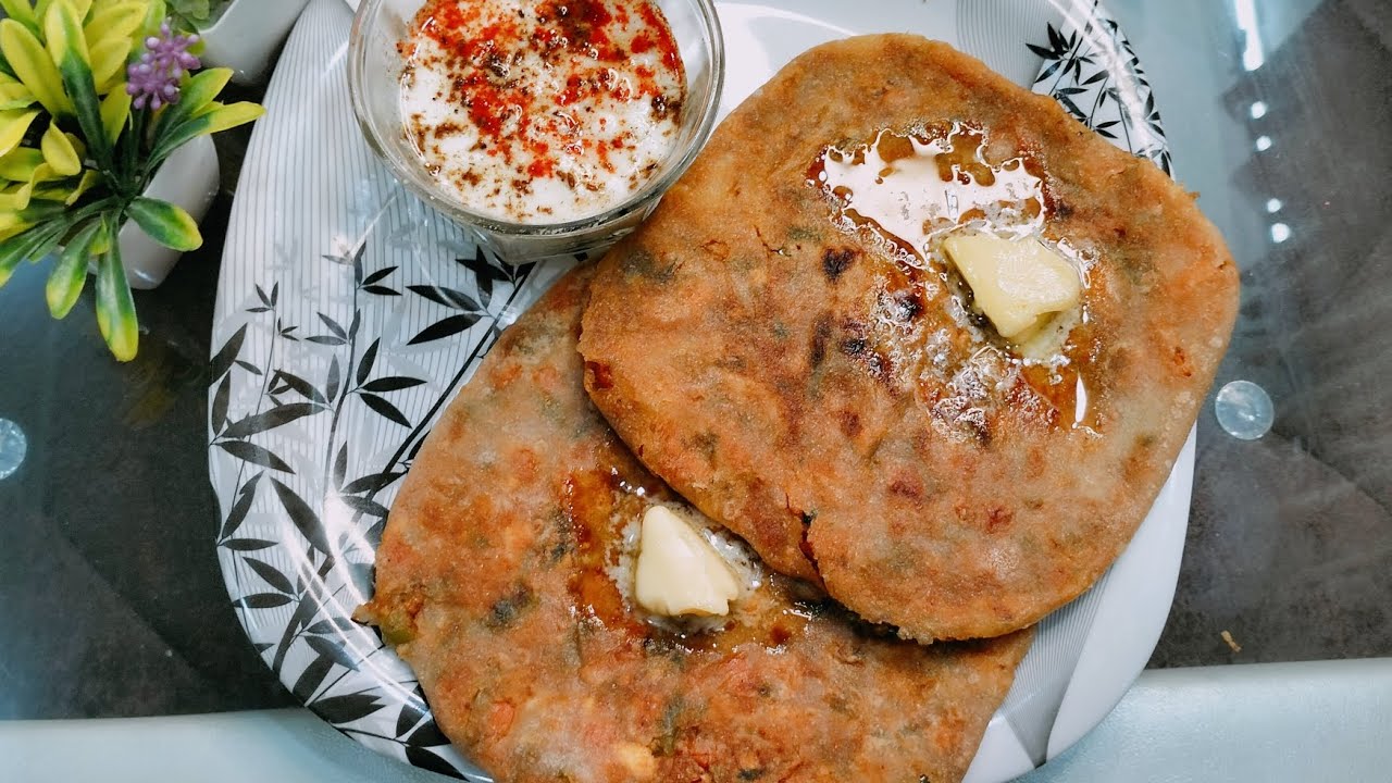 Breakfast Paratha recipe | चटपटा वेज स्टफ पराठा | Hema homestyle ...