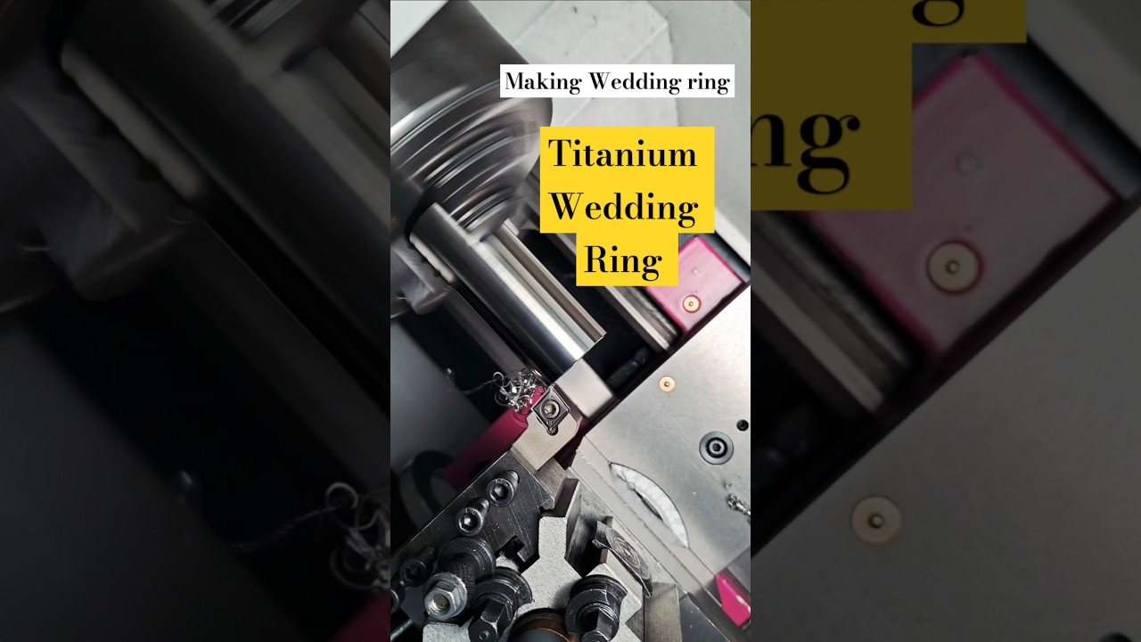 Process of making wedding ring from solid Titanium bar - YouTube