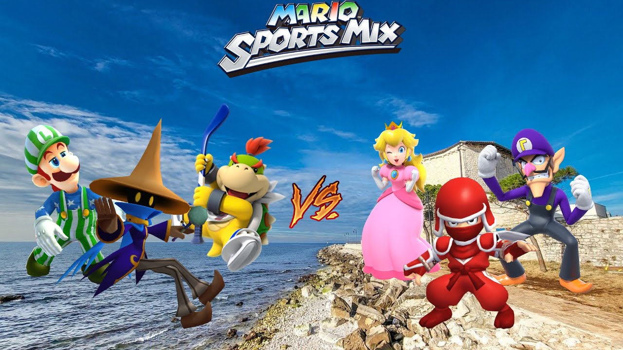 Mario Sports Mix - Dodgeball (3 players, Expert CPU) Exhibition Match ...