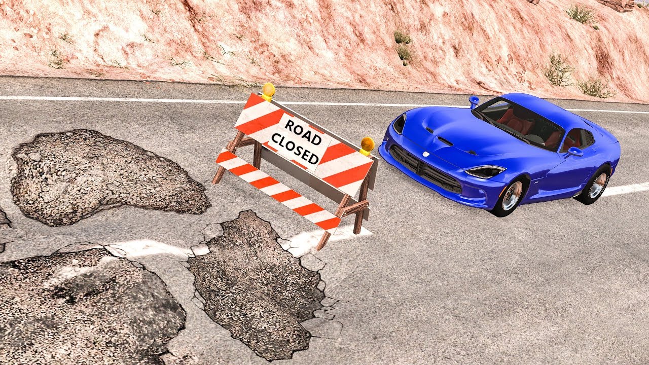 Road Under Construction #1 - BeamNG DRIVE - YouTube