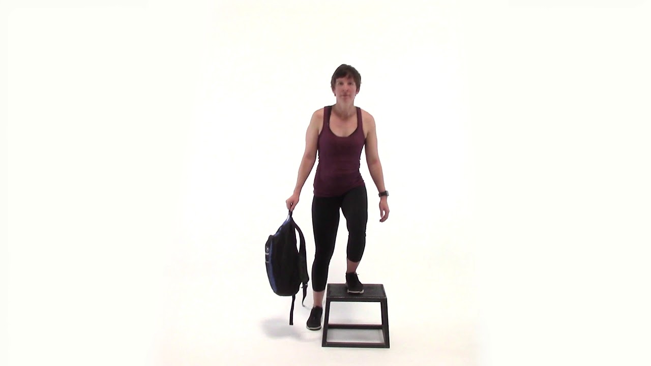 Weighted Single Arm Side Step Ups-Left - YouTube