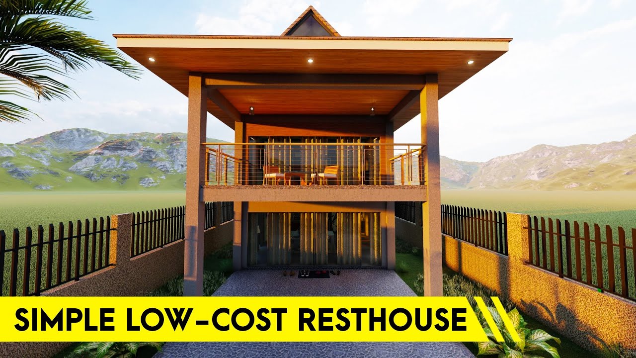 Simple Small Budget Rest House | 124 sq. m. Floor Area | 6m x 10m ...