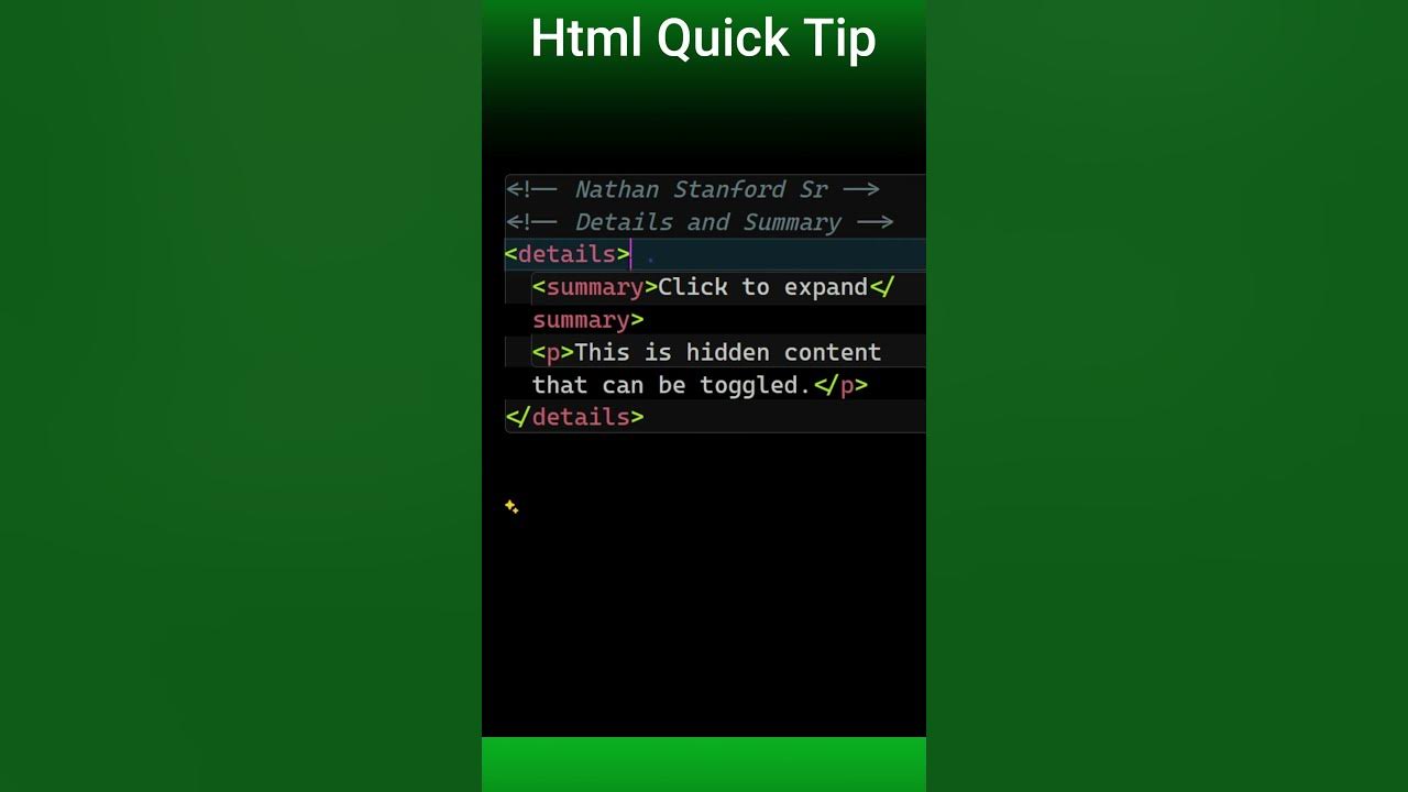 Master and Expand Your HTML Skills Details & Summary Tags - YouTube