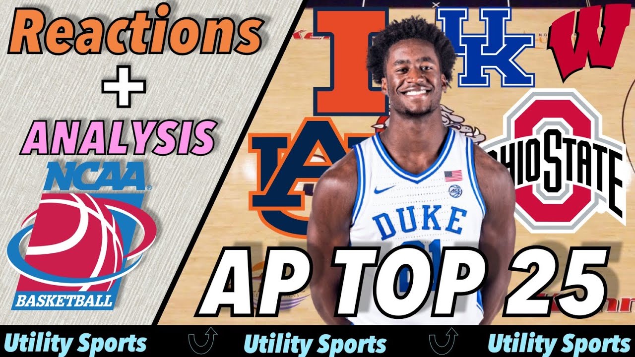 AP Top 25 College Basketball Rankings I Gonzaga at 1! - YouTube