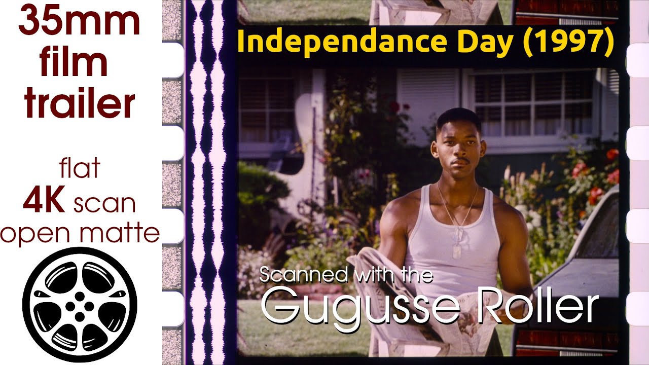 Independence Day (1996) 35mm film trailer, flat open matte, 4K *CROPPED ...