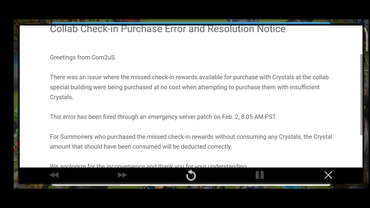 🌟😃[Info] Collab Check-in Purchase Error and Resolution Notice😃🌟 ...