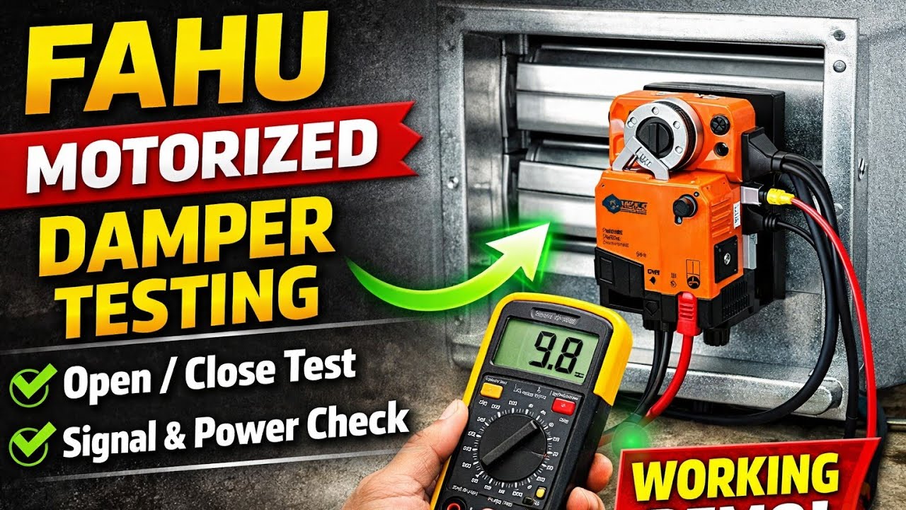FAHU Motorized Damper Testing | Fresh Air Unit Damper Working ...