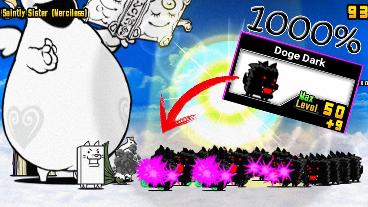 Battle cats - Spam Doge Dark (Black) Enemy - YouTube