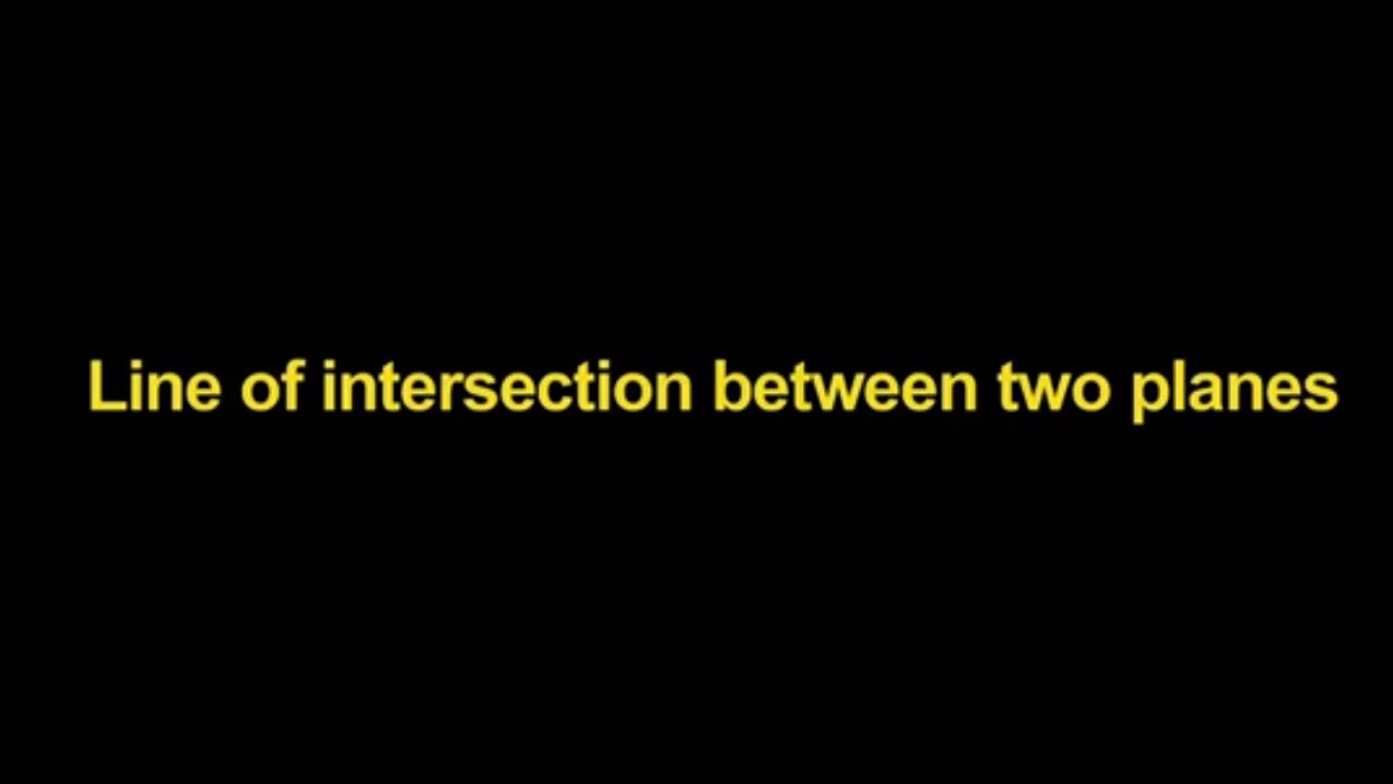 Crystals, Symmetry and Tensors - Lecture 2d - (Line of intersection between two planes) - YouTube