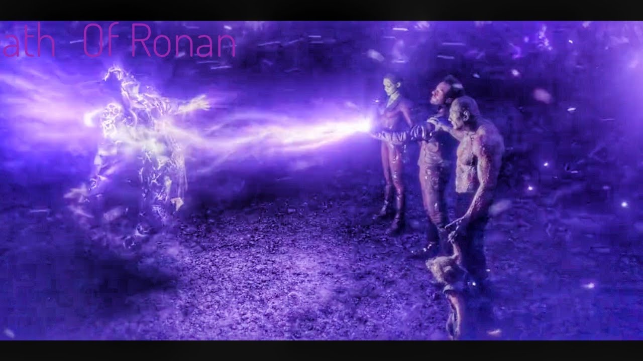 Guardians of the Galaxy || death of Ronan || Peter holds the infinity ...