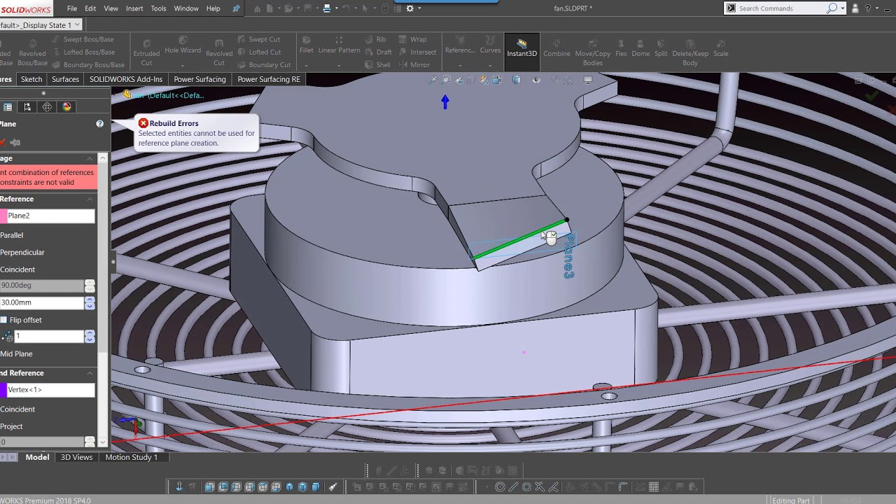 fan speed model Solidworks - YouTube