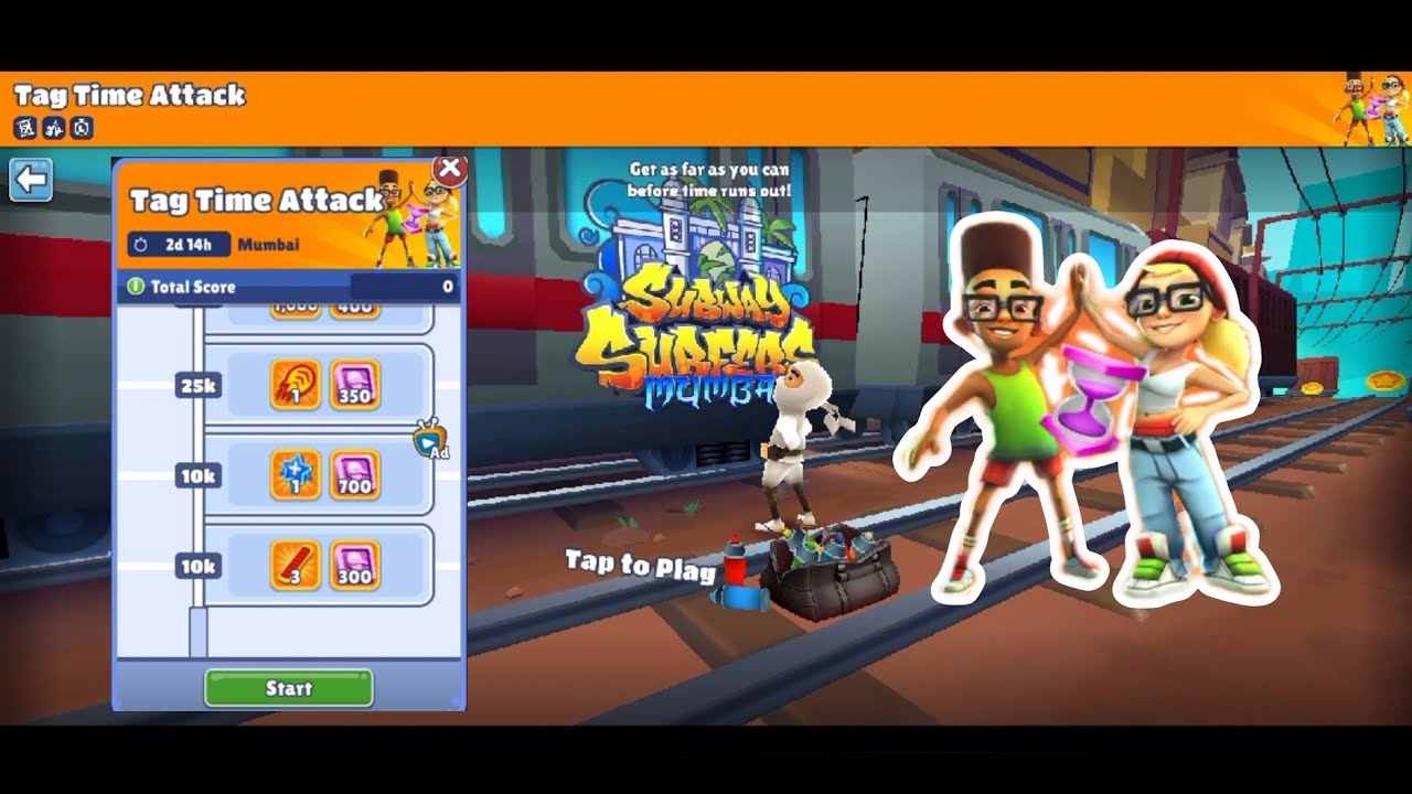 Subway Surfers In Mumbai Tag Time Attack !! - YouTube