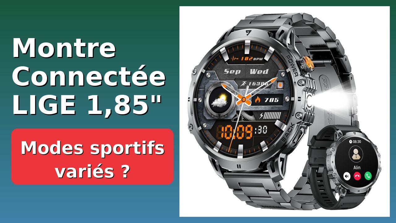 AVIS (2026): Montre Connectée LIGE 1,85". DÉTAILS ESSENTIELS - YouTube