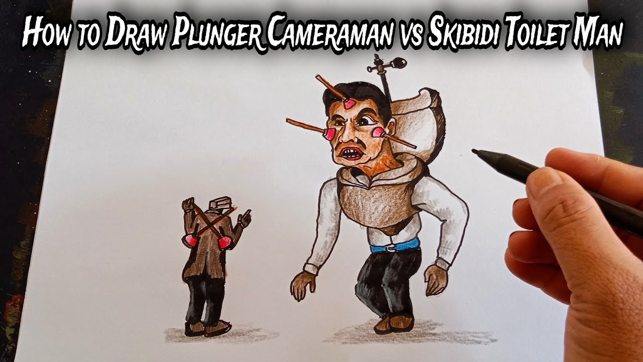 How To Draw Plunger Cameraman vs Skibidi Toilet Man @DaFuqBoom # ...