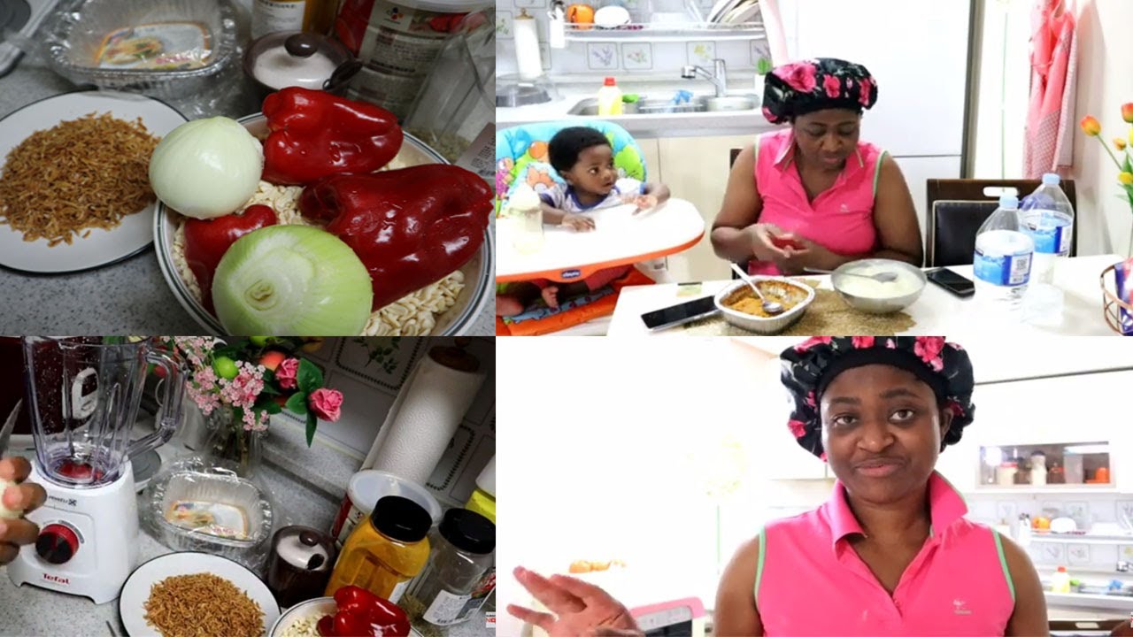 Unedited Life Of Breastfeeding Mom | Cooking African Meal With Korean ...