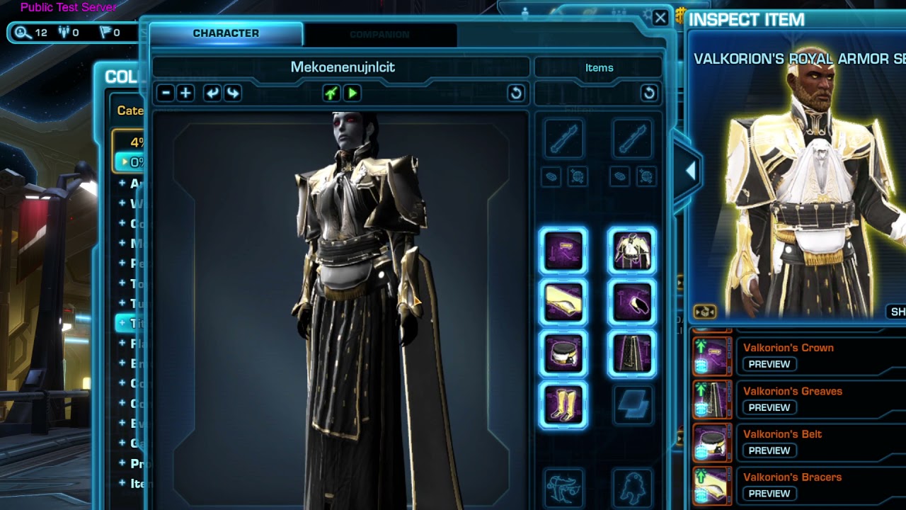 SWTOR PTS - Valkorion's Armor - YouTube