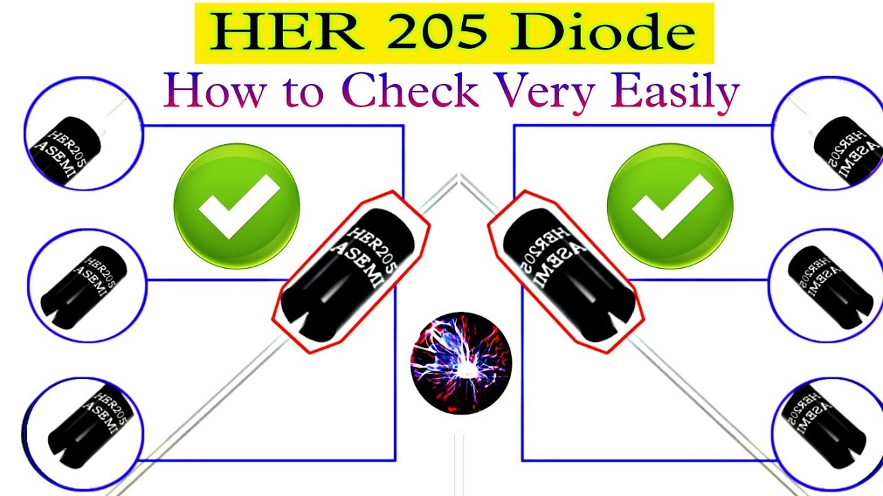 HER205 DIODE CHECKING FAST WAY || Transistor samutor|| Datasheet|| creative Science Workshop ...