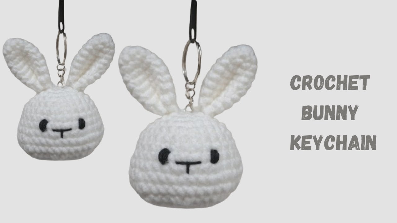 Crochet Bunny Keychain - Crochet for beginner - Crochet keychain idea ...