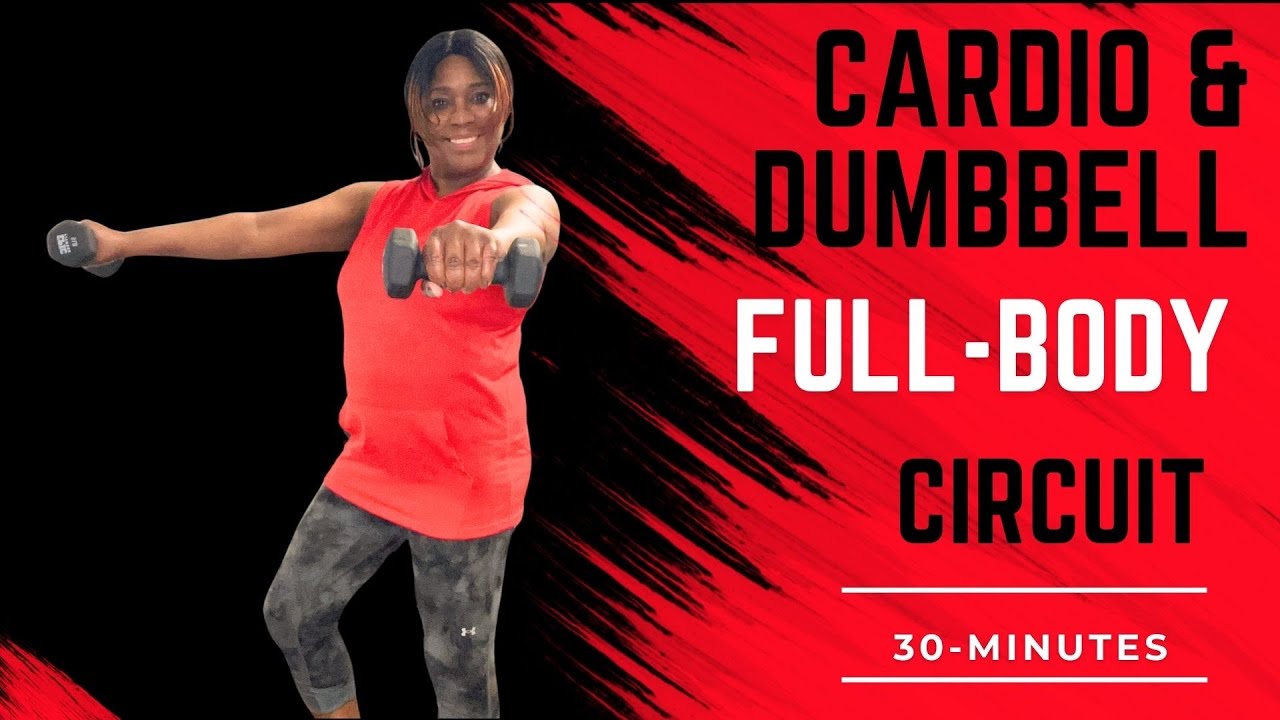 Cardio & Dumbbell Full Body Workout at Home in 30 minutes - YouTube