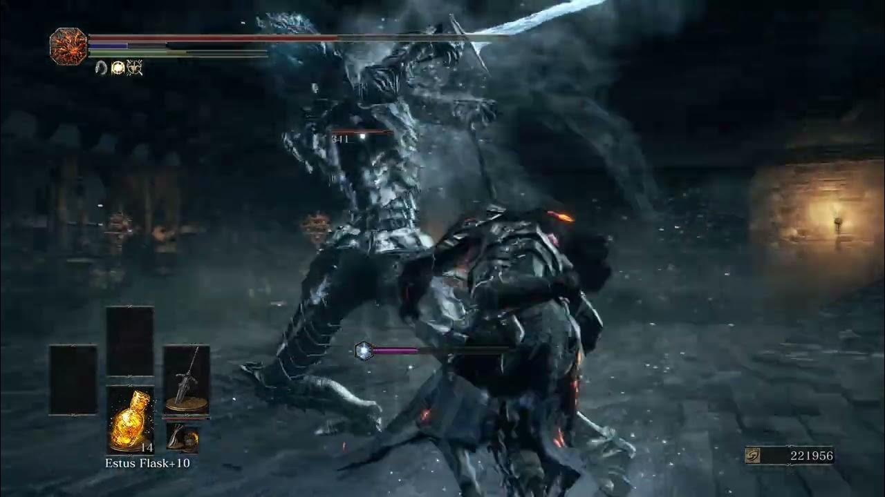 Dark Souls 3 NG+ Boreal Outrider Knight Miniboss (Grand Archives) - YouTube