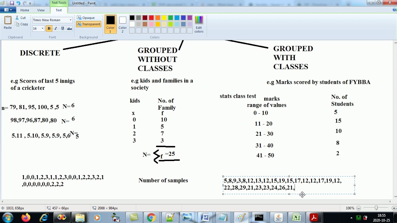 STATISTICS - episode 1 (Data Classification) Discrete, Ungrouped ...