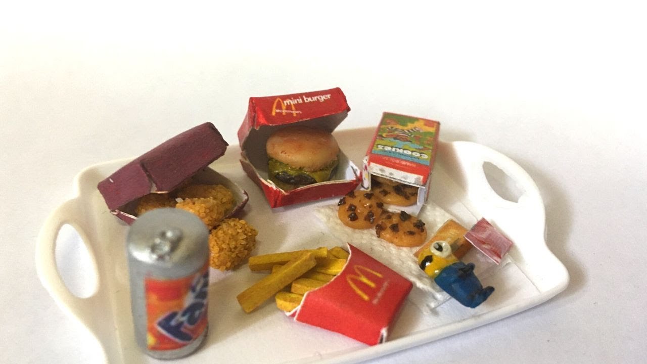 Miniature McDonald's menu tutorial (with a toy!) - YouTube
