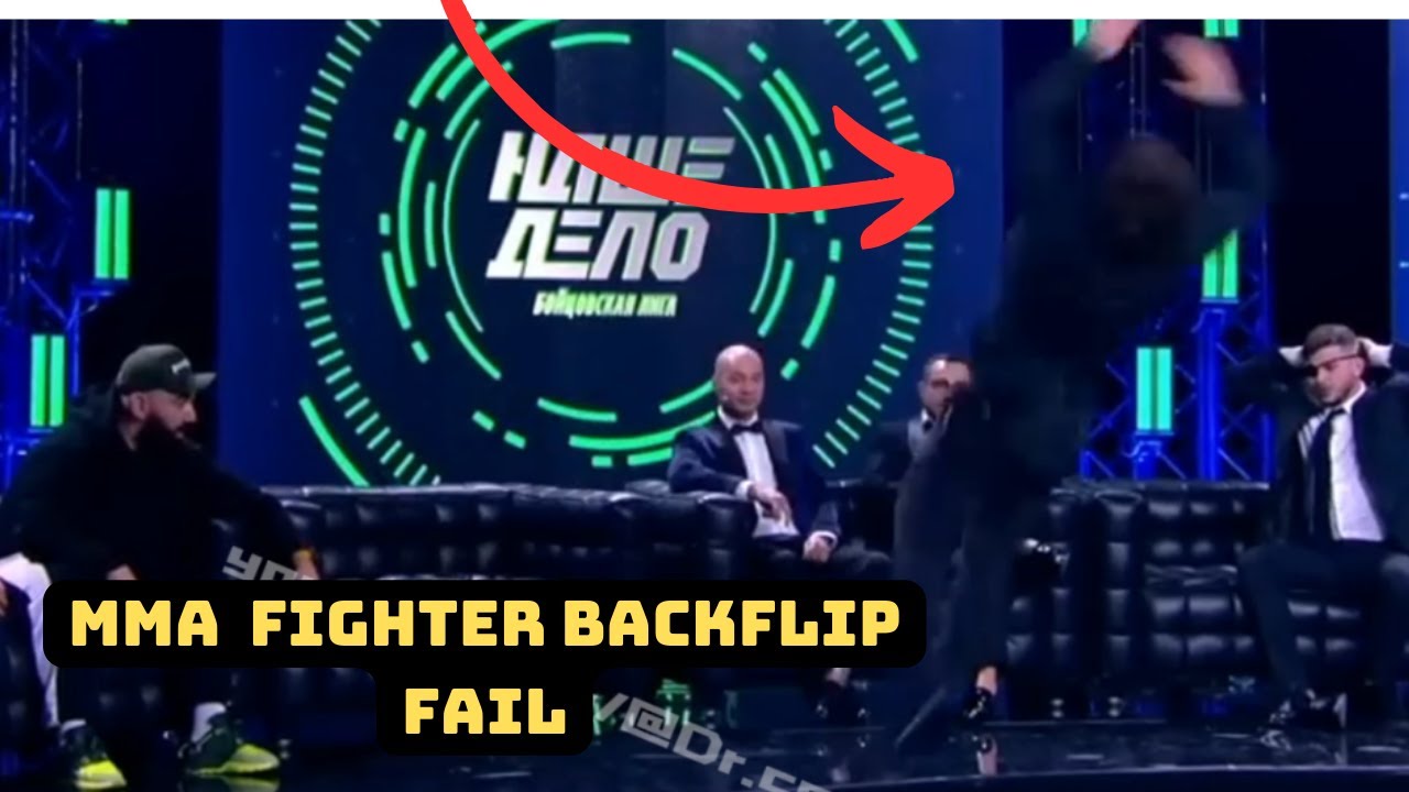 Russian MMA Fighter Israpil Ramazanov "Murad Legenda" backflip fail ...
