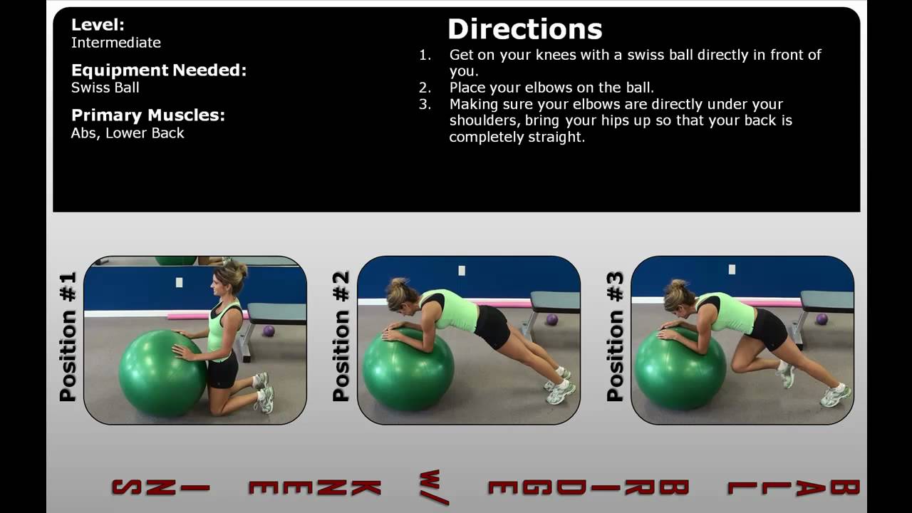 How to do a: Ball Bridge With Knee Ins - YouTube