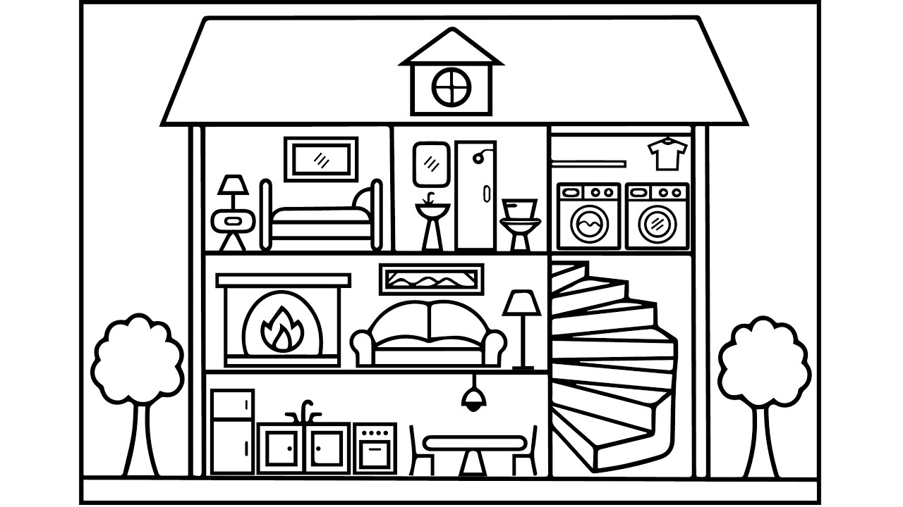 Miniature House| Drawing & Coloring for Kids & Toddlers| Learn Colors ...