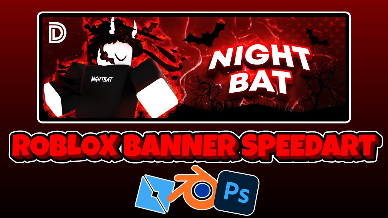 Roblox Banner GFX! (Speedart #8) (Roblox Studio, Blender, Photoshop ...