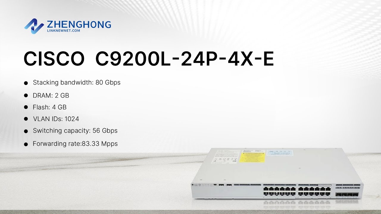 Cisco Catalyst 9200 series C9200L-24P-4X-E Display (On sales) - YouTube