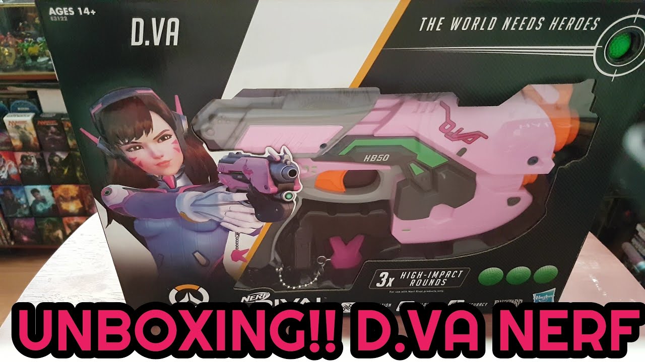 D.VA OVERWATCH NERF RIVALS UNBOXING!! REVIEW - YouTube