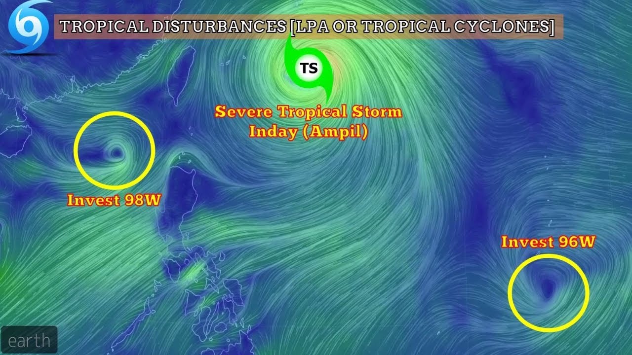 Weather Update- Bagyong Inday (July 21, 2018) Invest 96W and 98W - YouTube