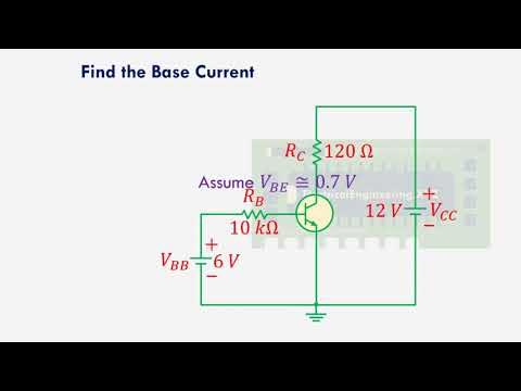 BJT Circuit Analysis Part 1 - How to calculate Base Current - Transistor Solved Example Problem ...