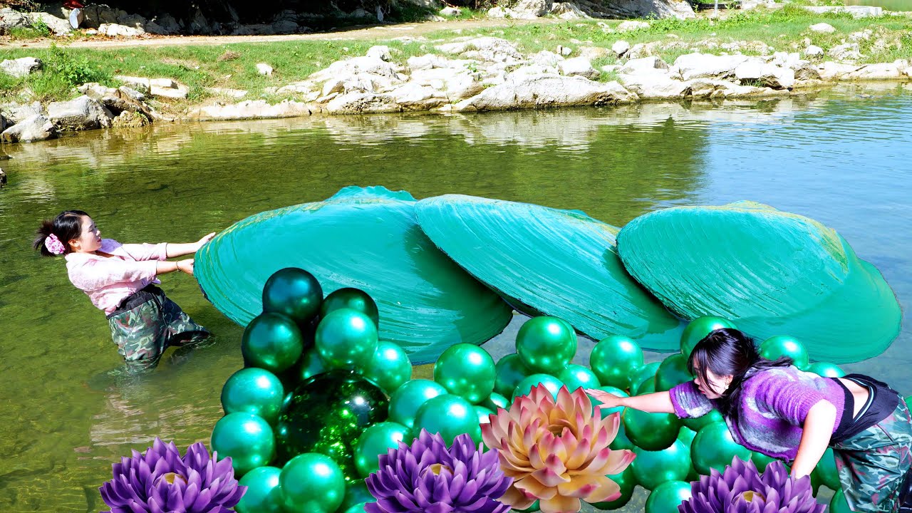 😱😱🔥Pry open the giant clam and instantly obtain the coveted pearl, a ...